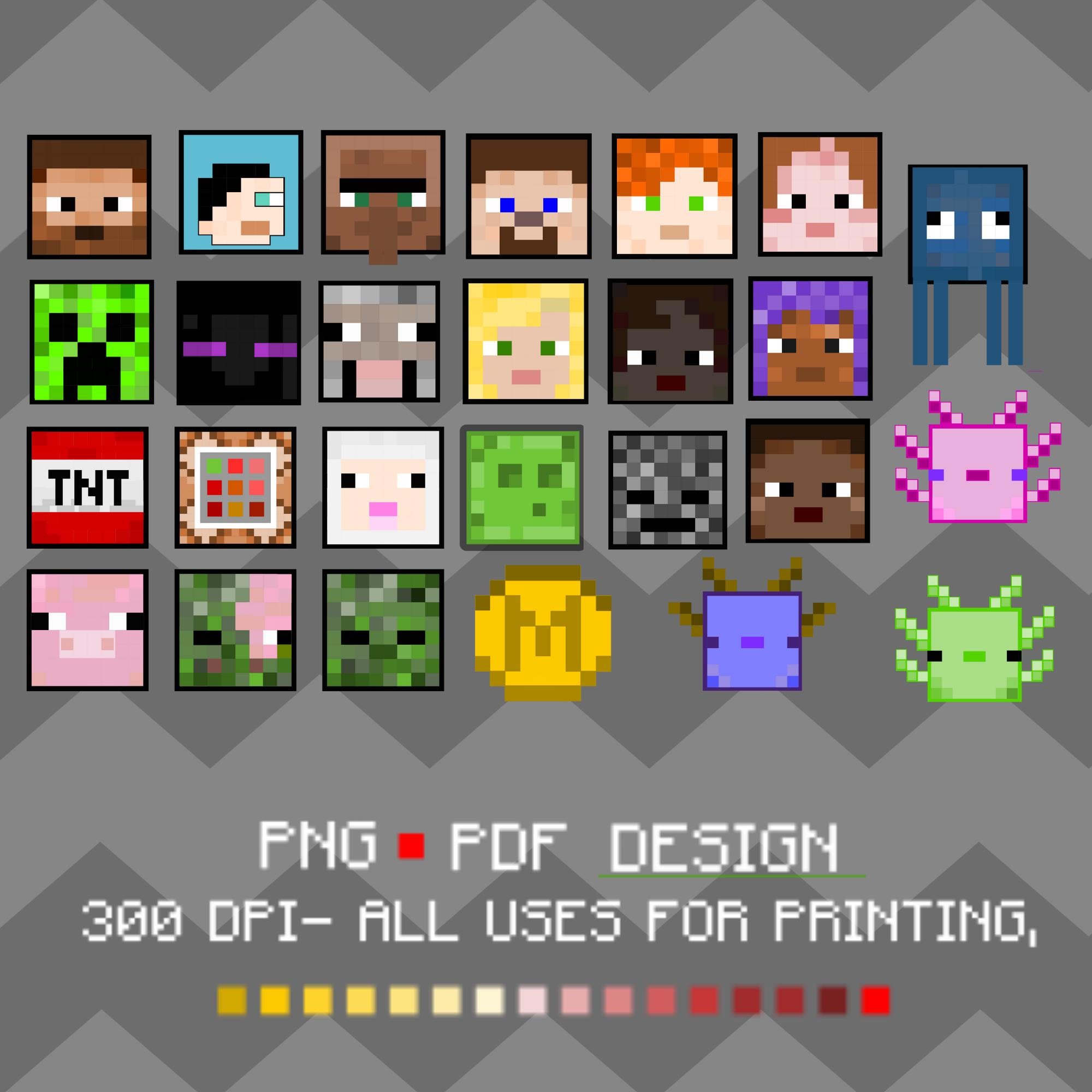 Block Patterns. 26 Digital Pixelated Block Designs. - Etsy