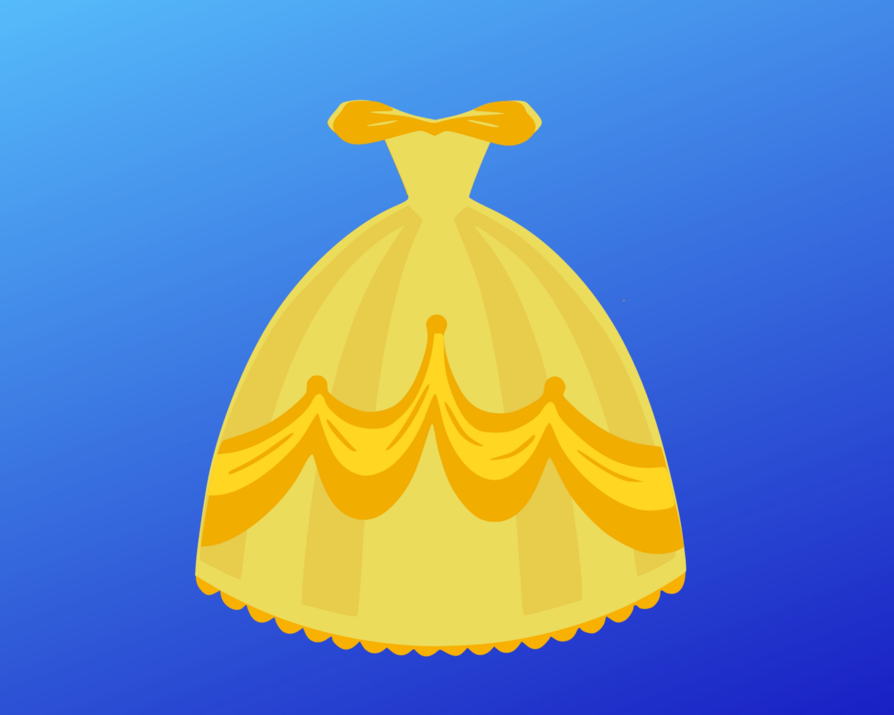 Princess Dress SVG, Belle, Princess Belle Birthday Card, Princess ...