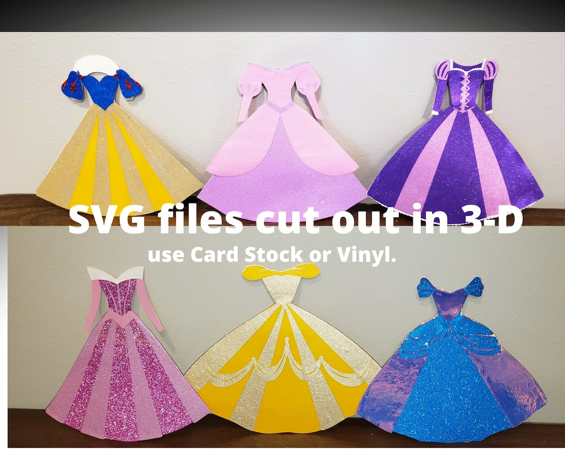 Princess SVG Princess Bundle 13 Different Dresses. - Etsy