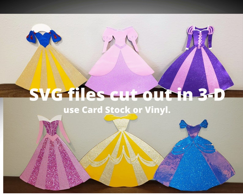Princess SVG Princess Bundle 13 Different Dresses. - Etsy