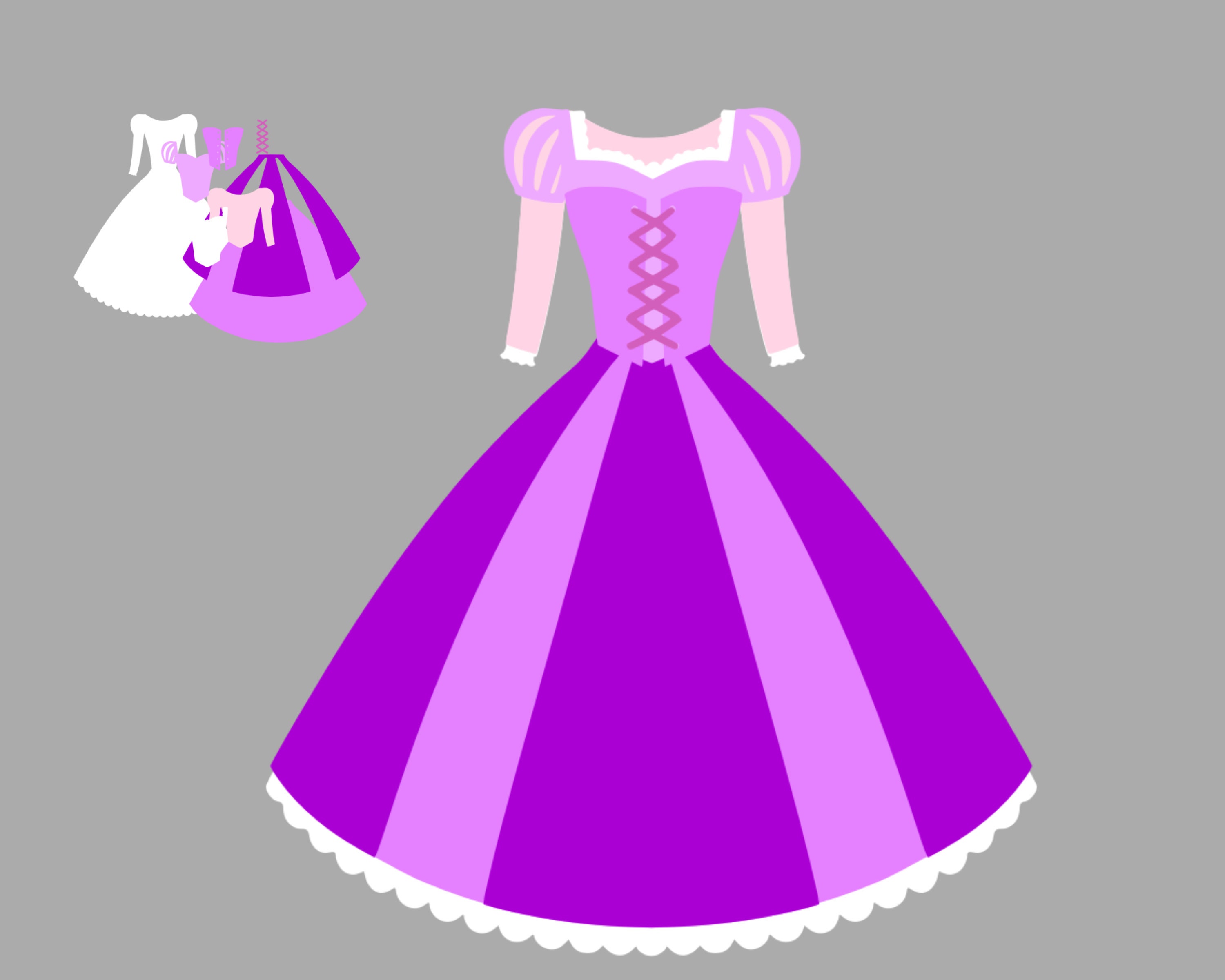 Princess Dress SVG Fancy Party Dress Birthday Cupcake - Etsy