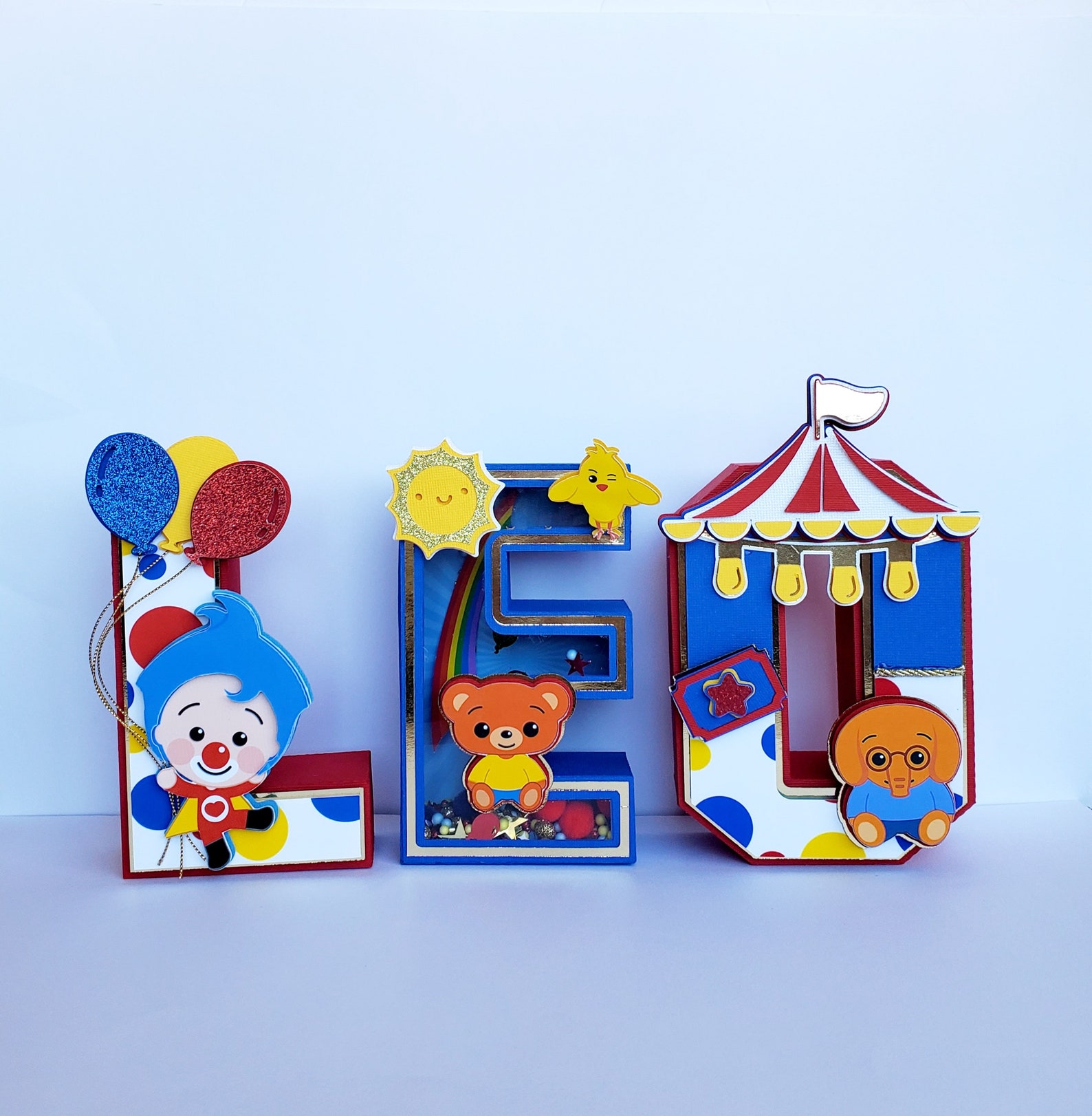 Letras Plim Plim 3D decoraciones de fiesta Plim Plim - Etsy México