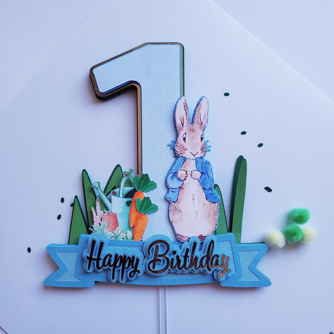 Peter Rabbit Cake Topper, Peter Rabbit Decorations, Peter Rabbit 1st ...