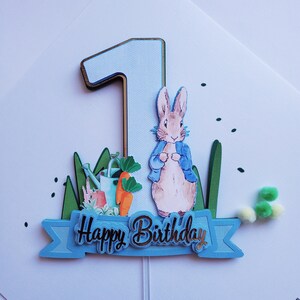 Peter Rabbit Cake Topper, Peter Rabbit Decorations, Peter Rabbit 1st ...