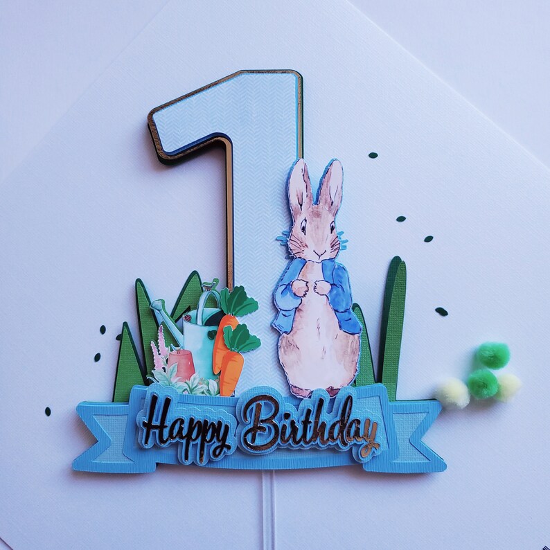 Peter Rabbit Cake Topper, Peter Rabbit Decorations, Peter Rabbit 1st ...