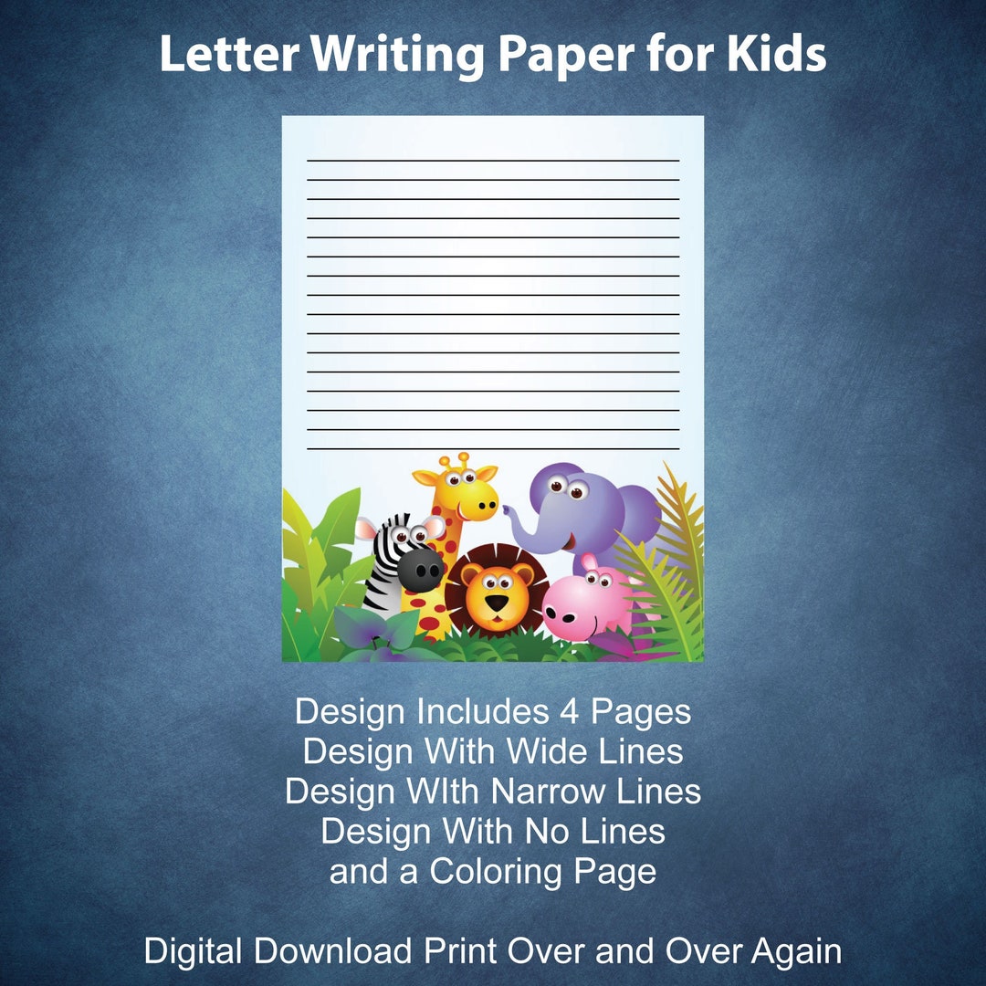 JW Letter Writing Paper Digital Download for Kids Jehovah's Witnesses ...