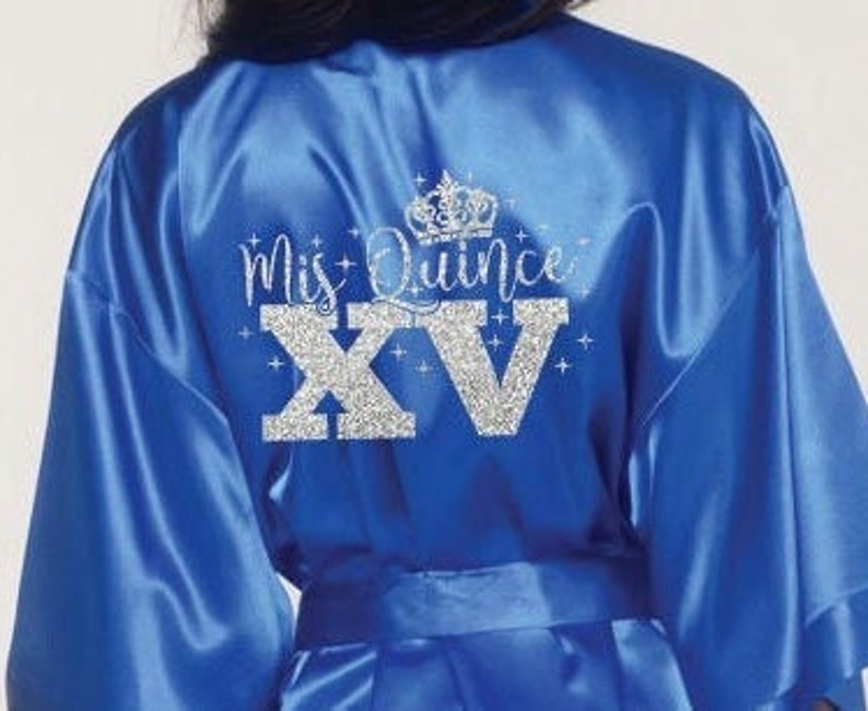Includes FREE Front Personalization Mis Quince Satin Robes - Etsy