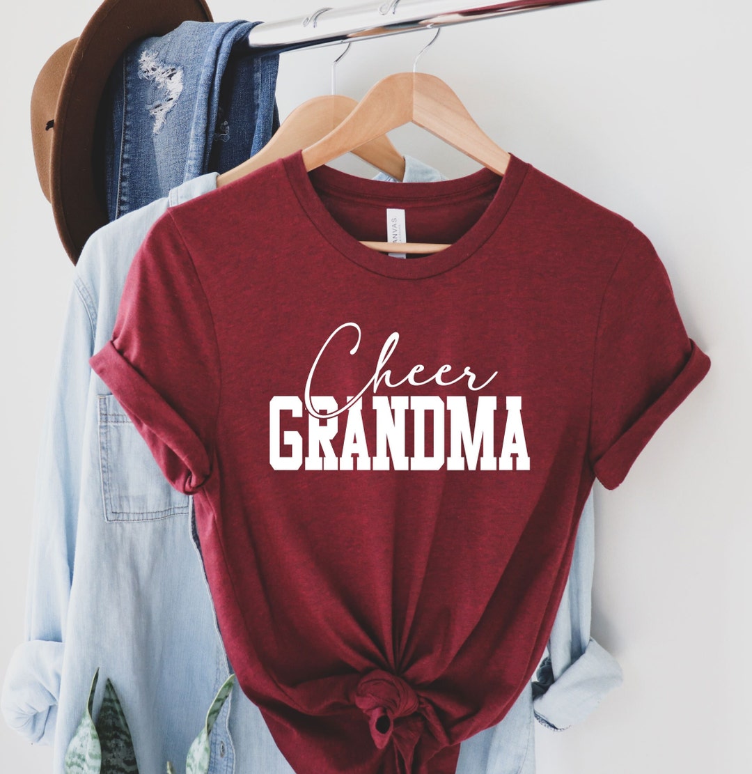 Custom Text Cheer Grandma Unisex Tee Shirt, Cheer Mawmaw, Cheer Nana ...