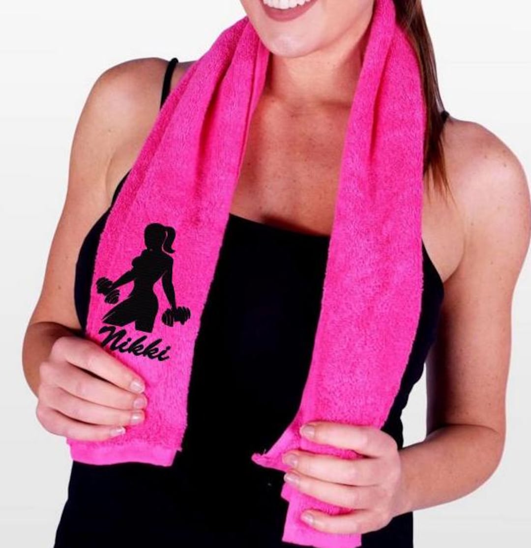 Personalized Embroidered Gym Towel, Yoga, Zumba, Weight Training Towel ...