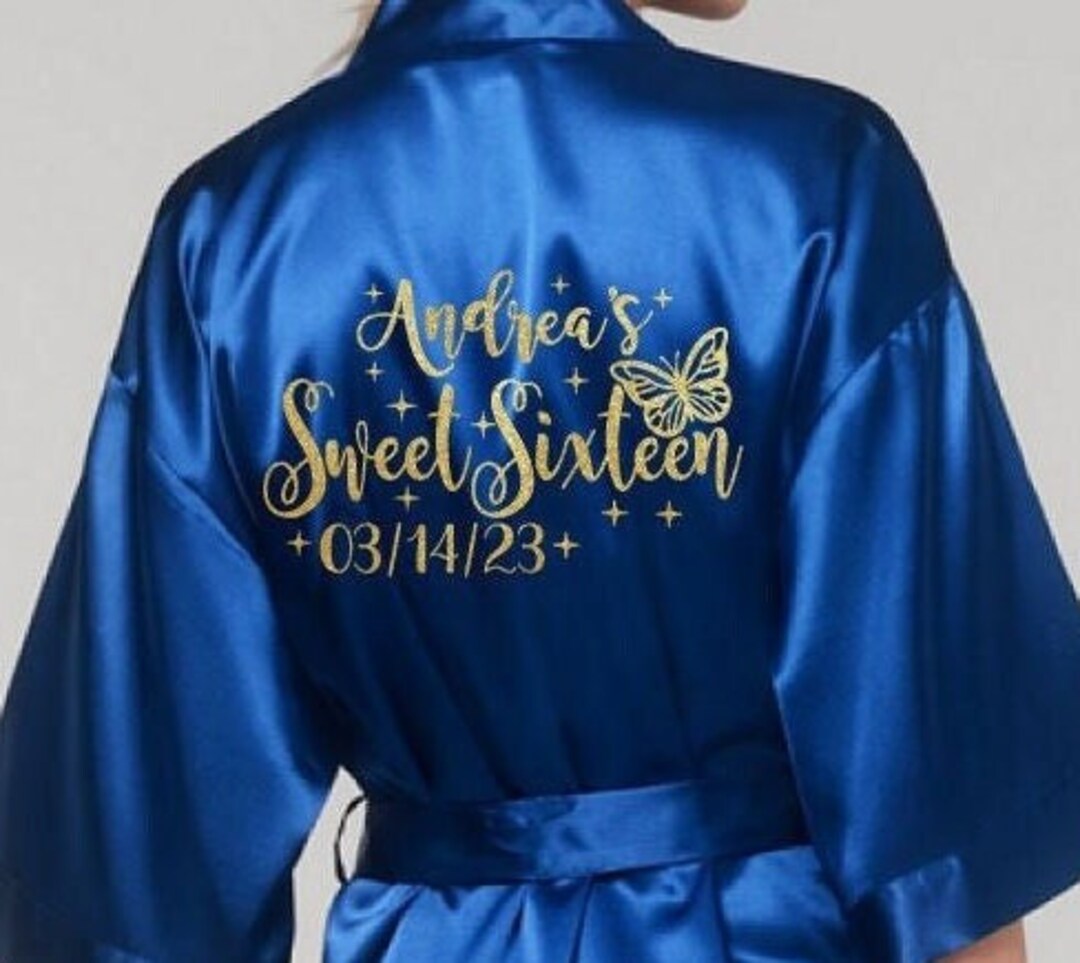 Includes FREE Front Personalization, Sweet Sixteen Butterfly Satin ...