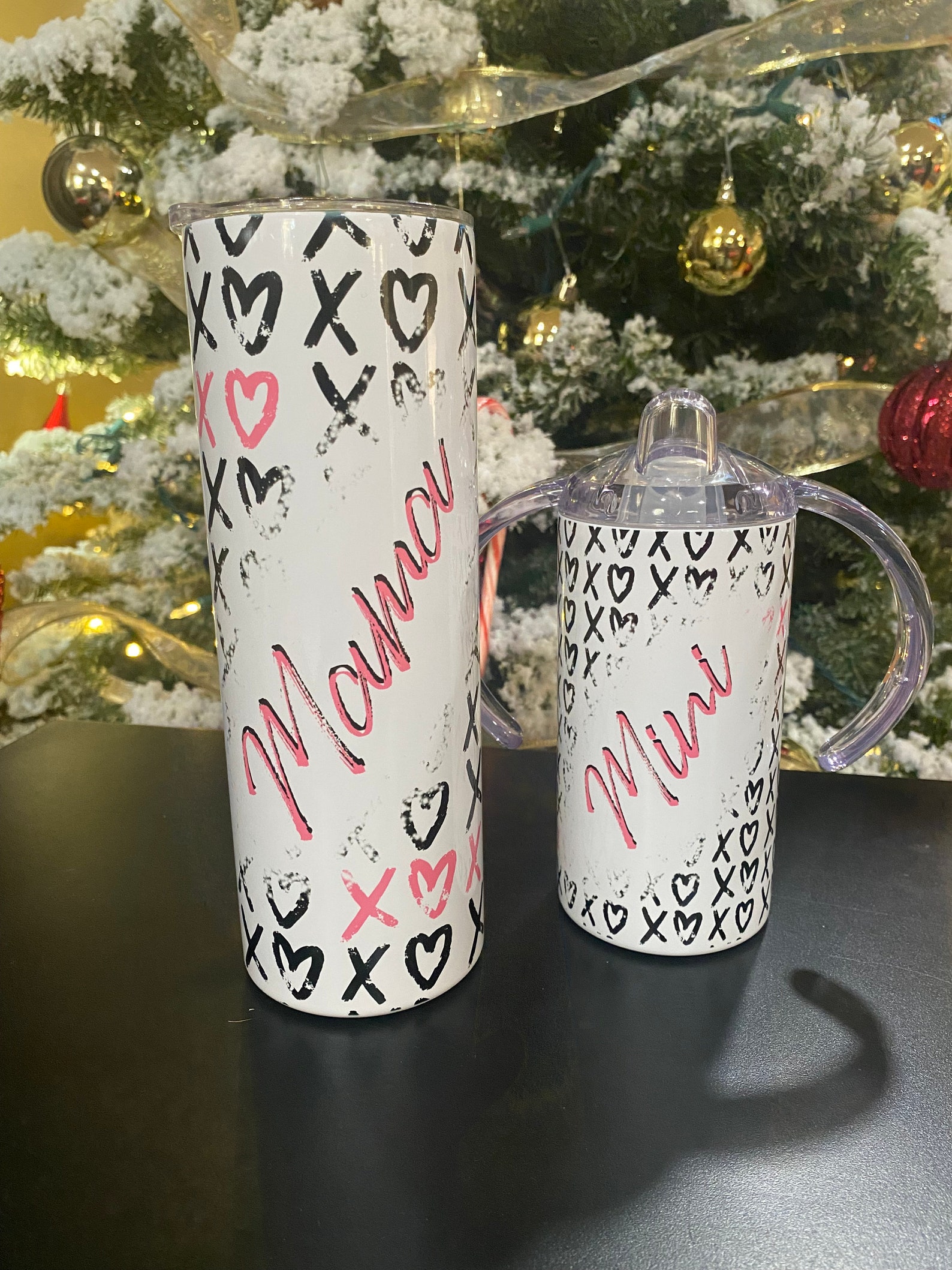 Mama Mini Matching XOXO Tumbler Sippy Cup, Mama Mini Travel Cups, Mom ...