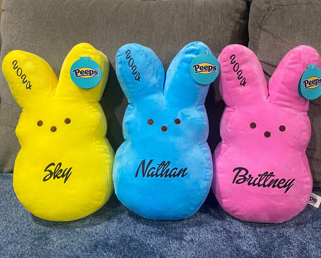 EXTRA LARGE 15 Personalized Easter Peeps, Plush Peeps,easter Basket ...