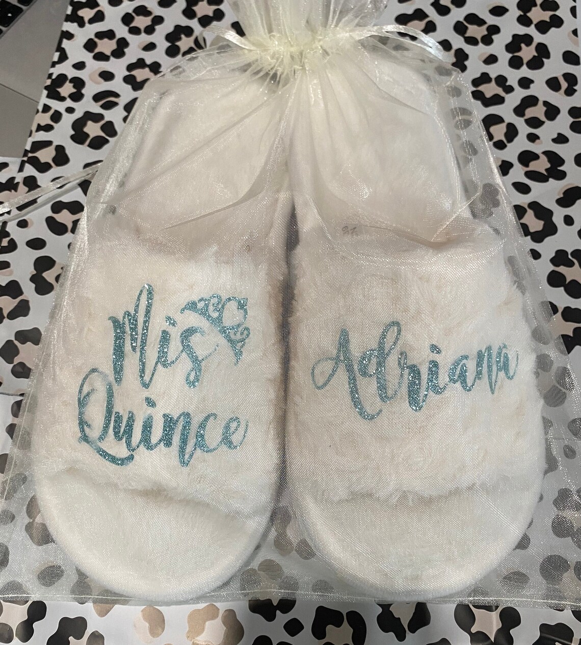 Personalized Quinceañera Fuzzy Slippers With Crown Design, Pantuflas ...