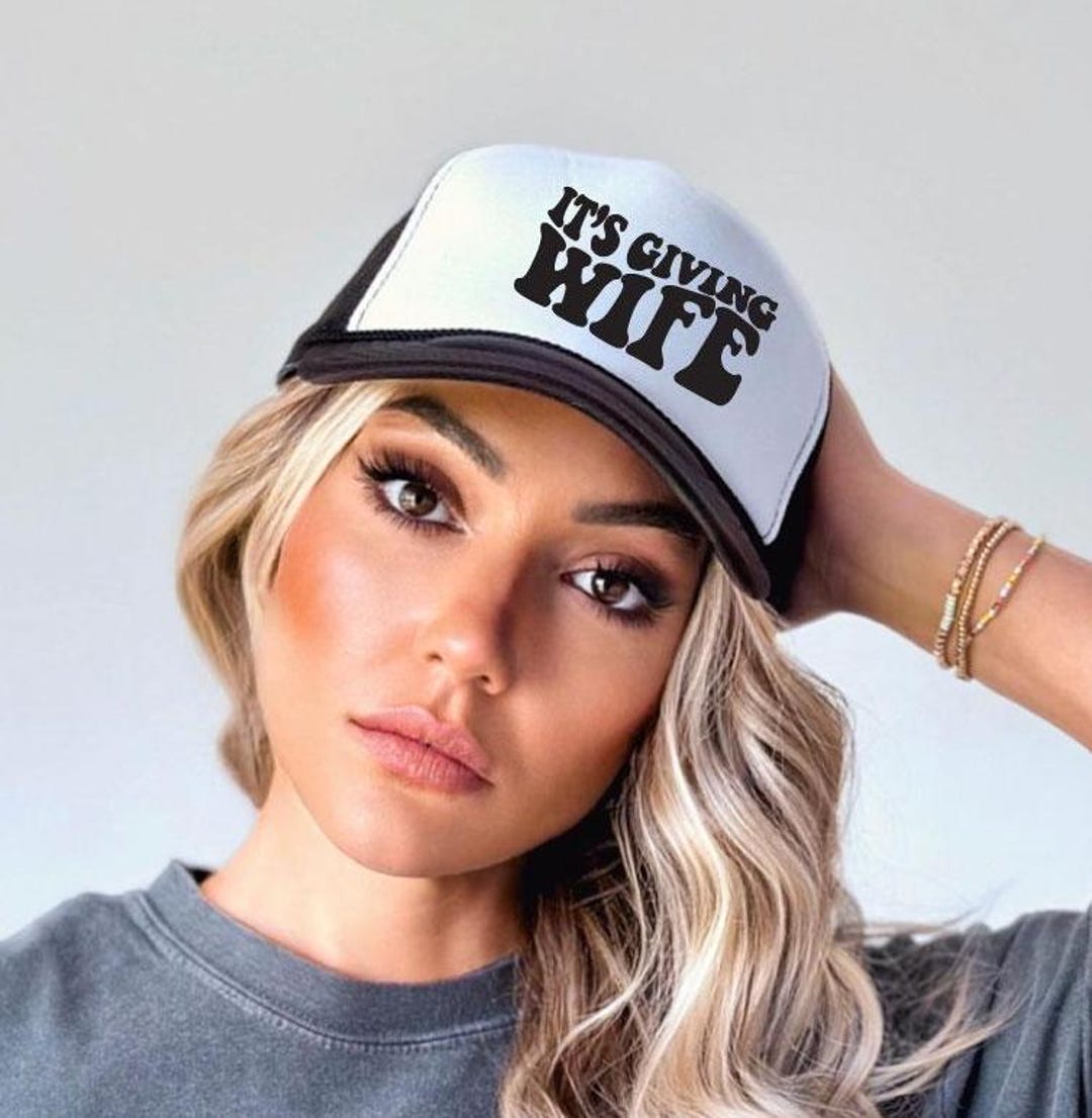 It's Giving Wife Foam Front Mesh Back Trucker Hat, Bridesmaid Gift ...