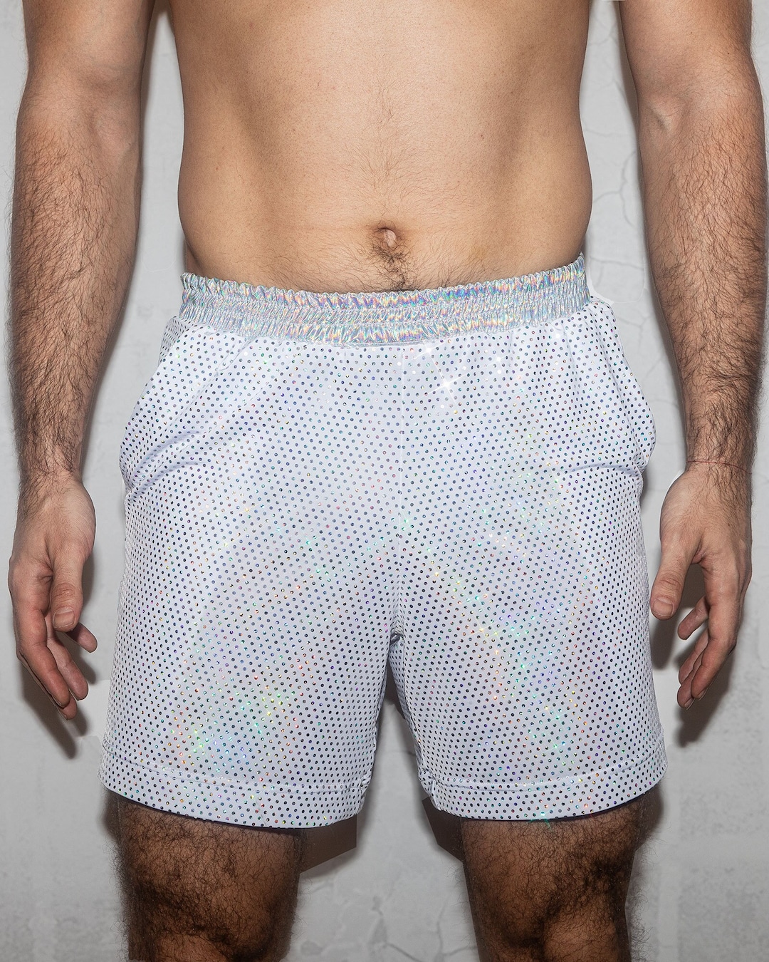 Men's Shiny Disco Rave Festival Shorts - Etsy