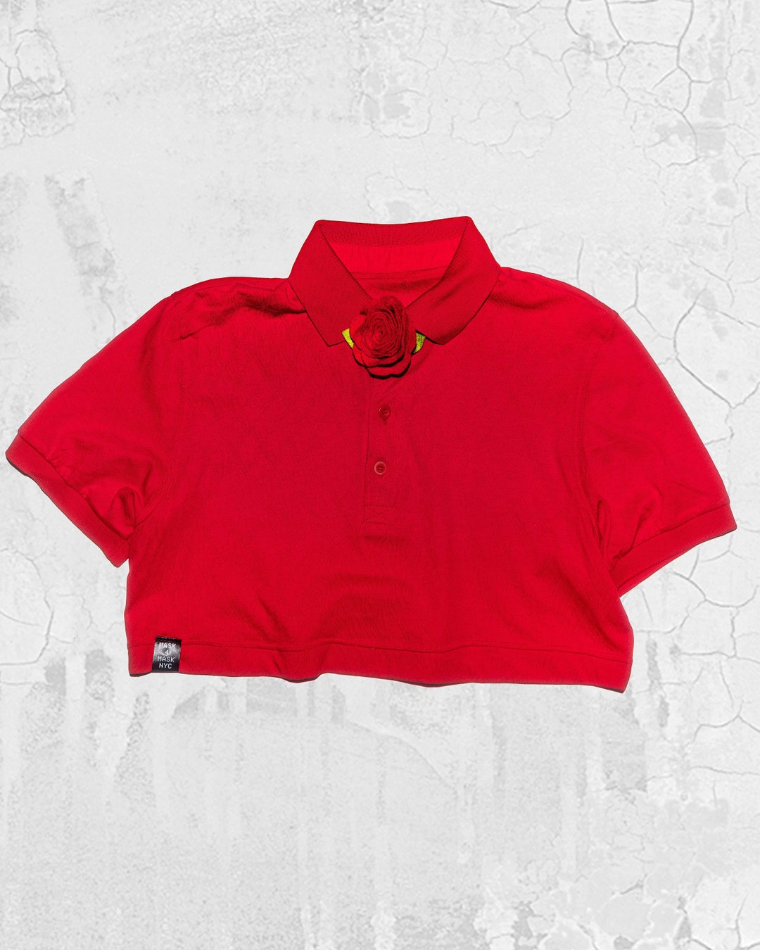 Men's Red Roses Crop Top Polo Shirt - Etsy