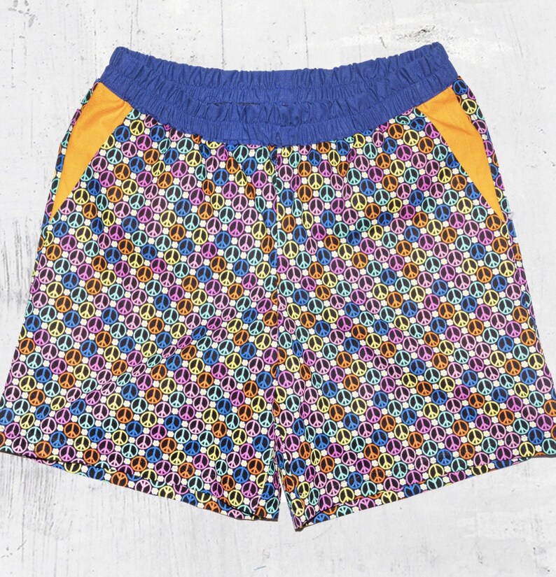 Colorful Peace Sign Men's Shorts Mask4mask - Etsy