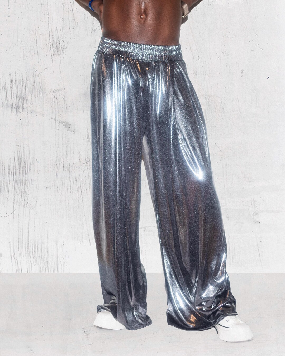 Men's Reflective Silver Mirror Pants - Etsy