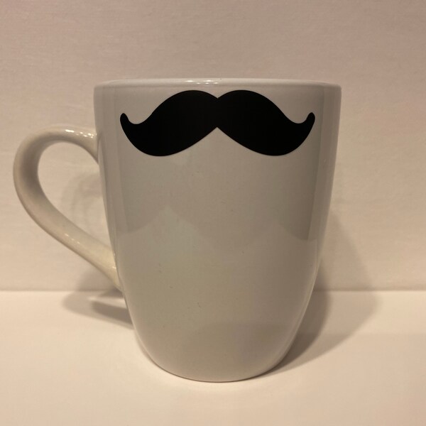 Mustache on Mug - Etsy