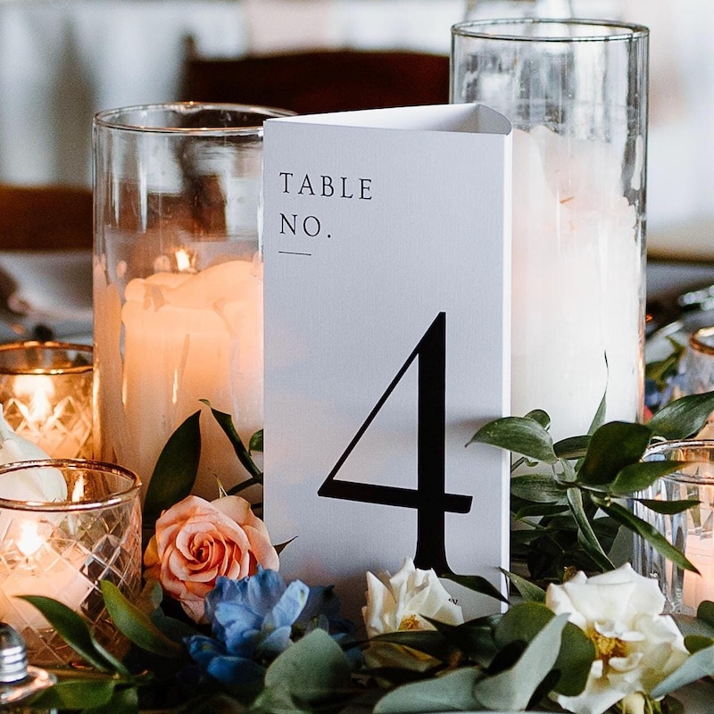 Wedding Folded Table Numbers - Etsy