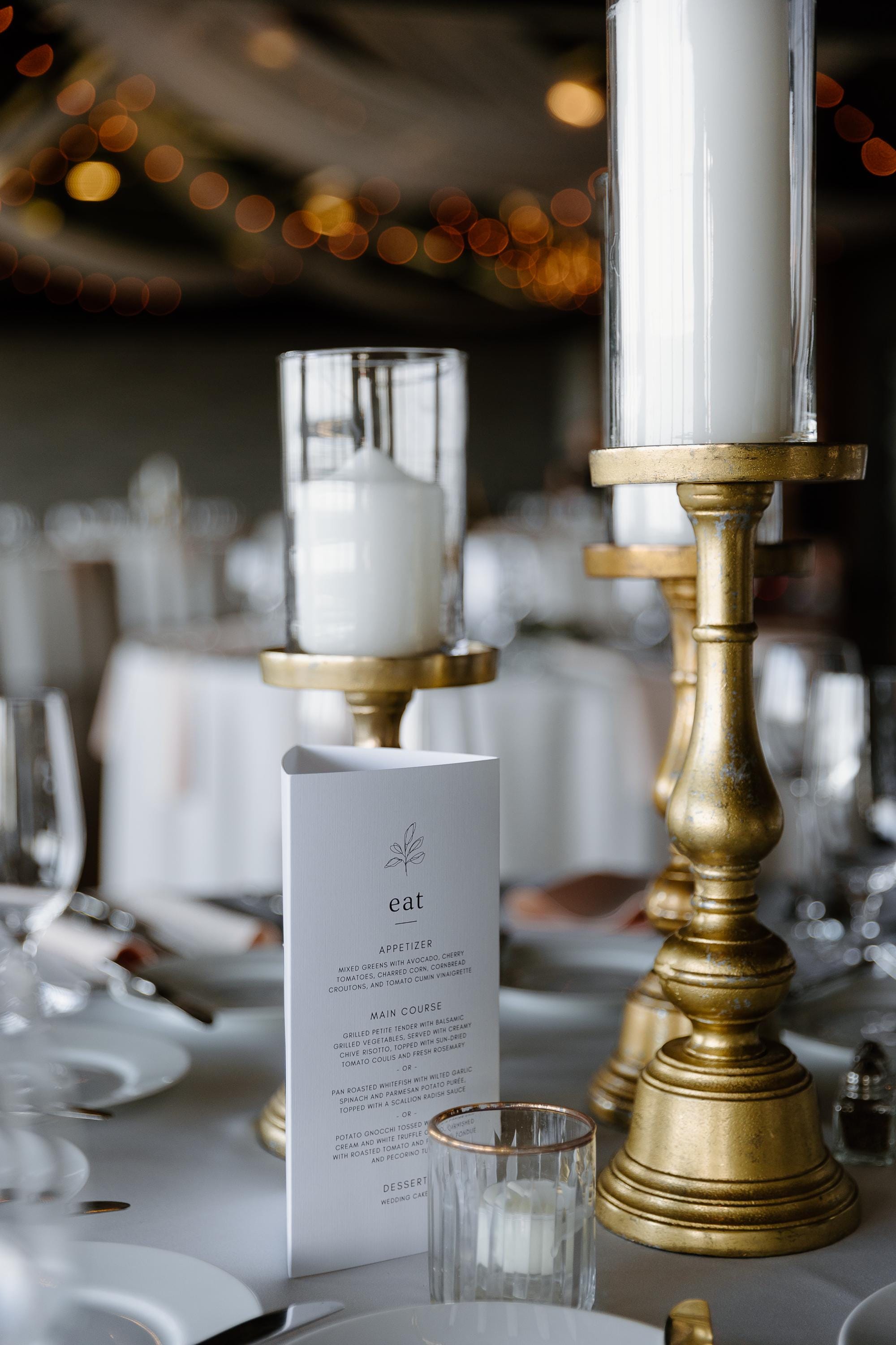 Simple, Modern Tri-fold Wedding Menu | Fully Customizable Digital ...