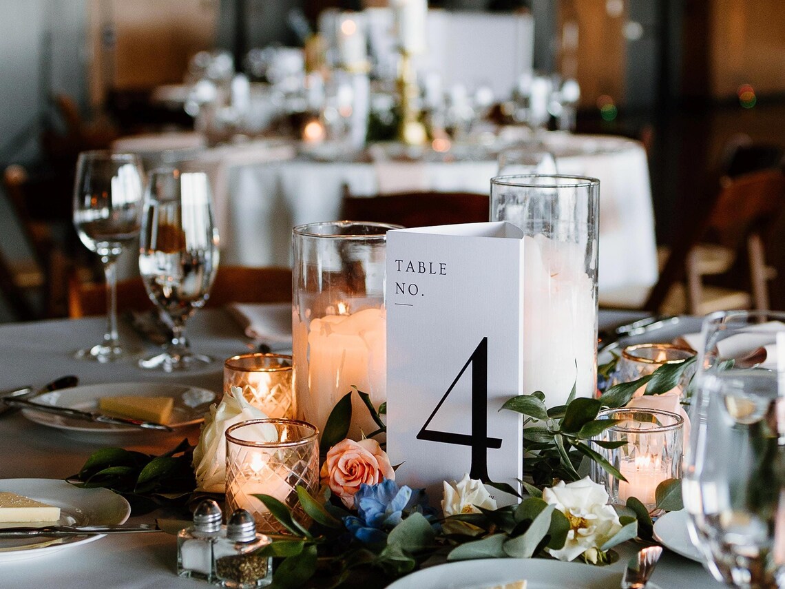 Simple, Modern Tri-fold Wedding Menu | Fully Customizable Digital ...