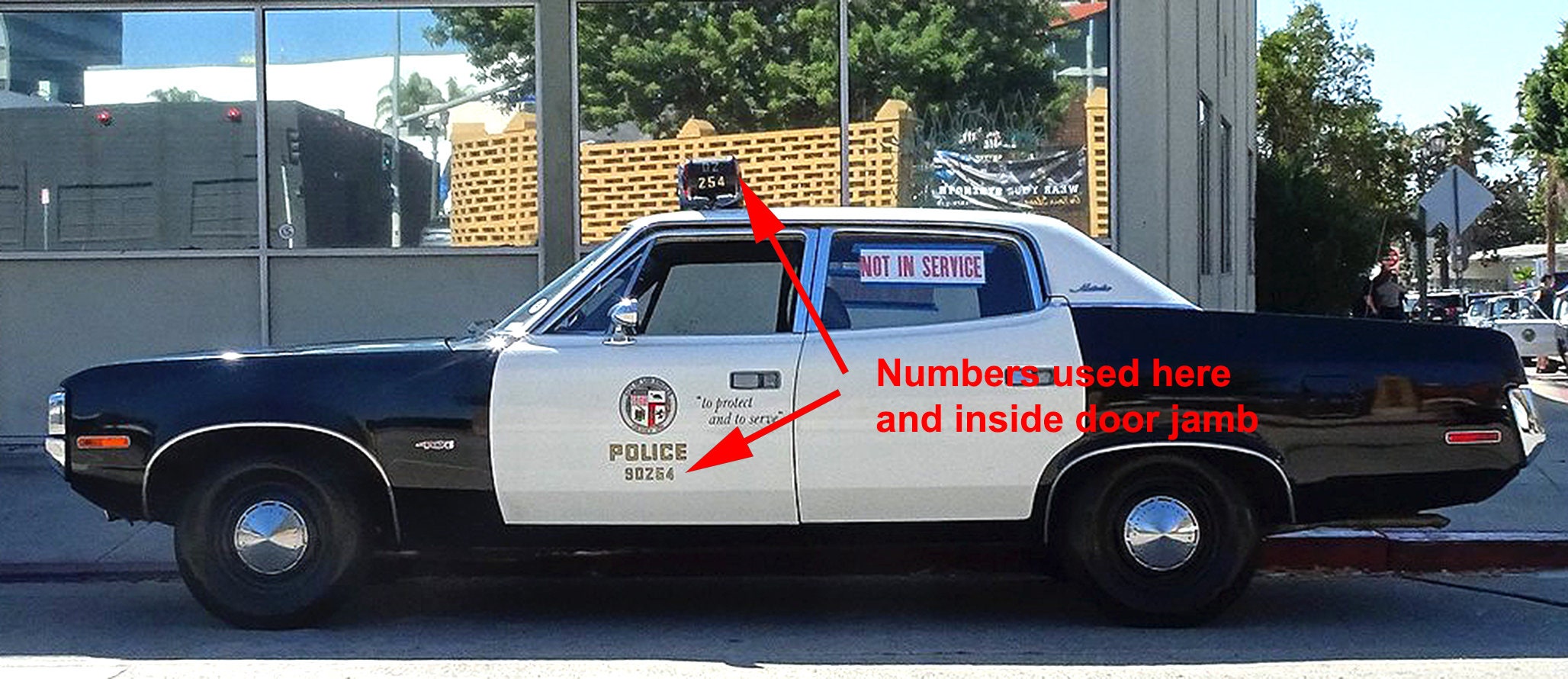 LAPD Shop Number Decals as Seen on ADAM 12 Can Lights, Etc. - Etsy