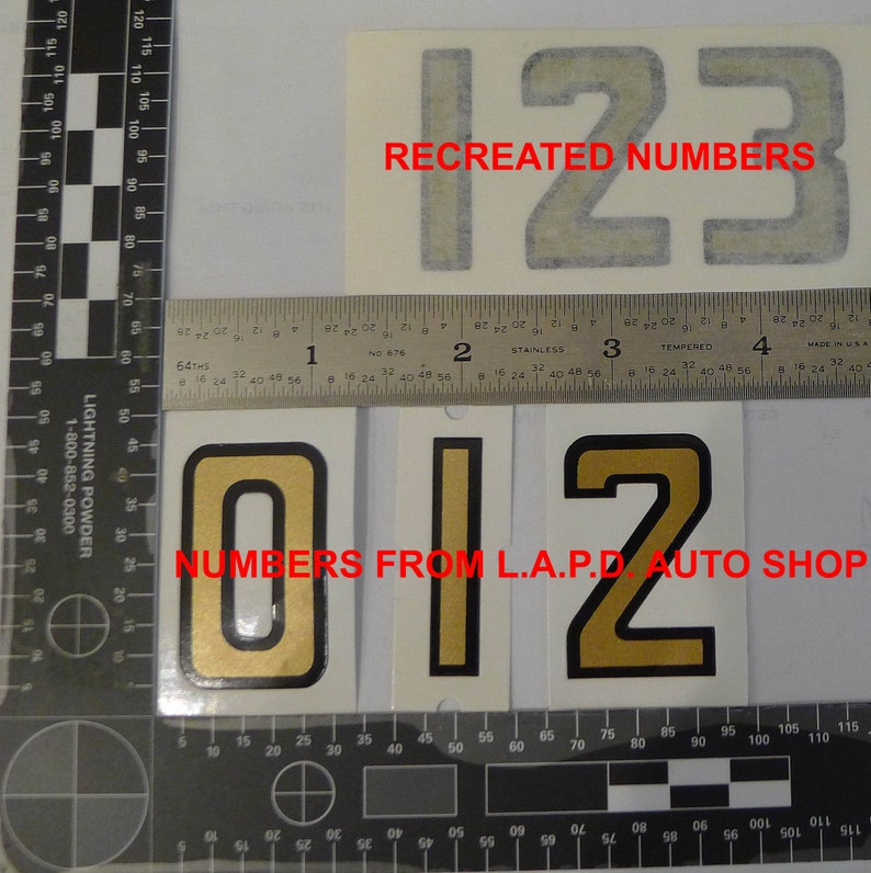 LAPD Shop Number Decals as Seen on ADAM 12 Can Lights, Etc. - Etsy