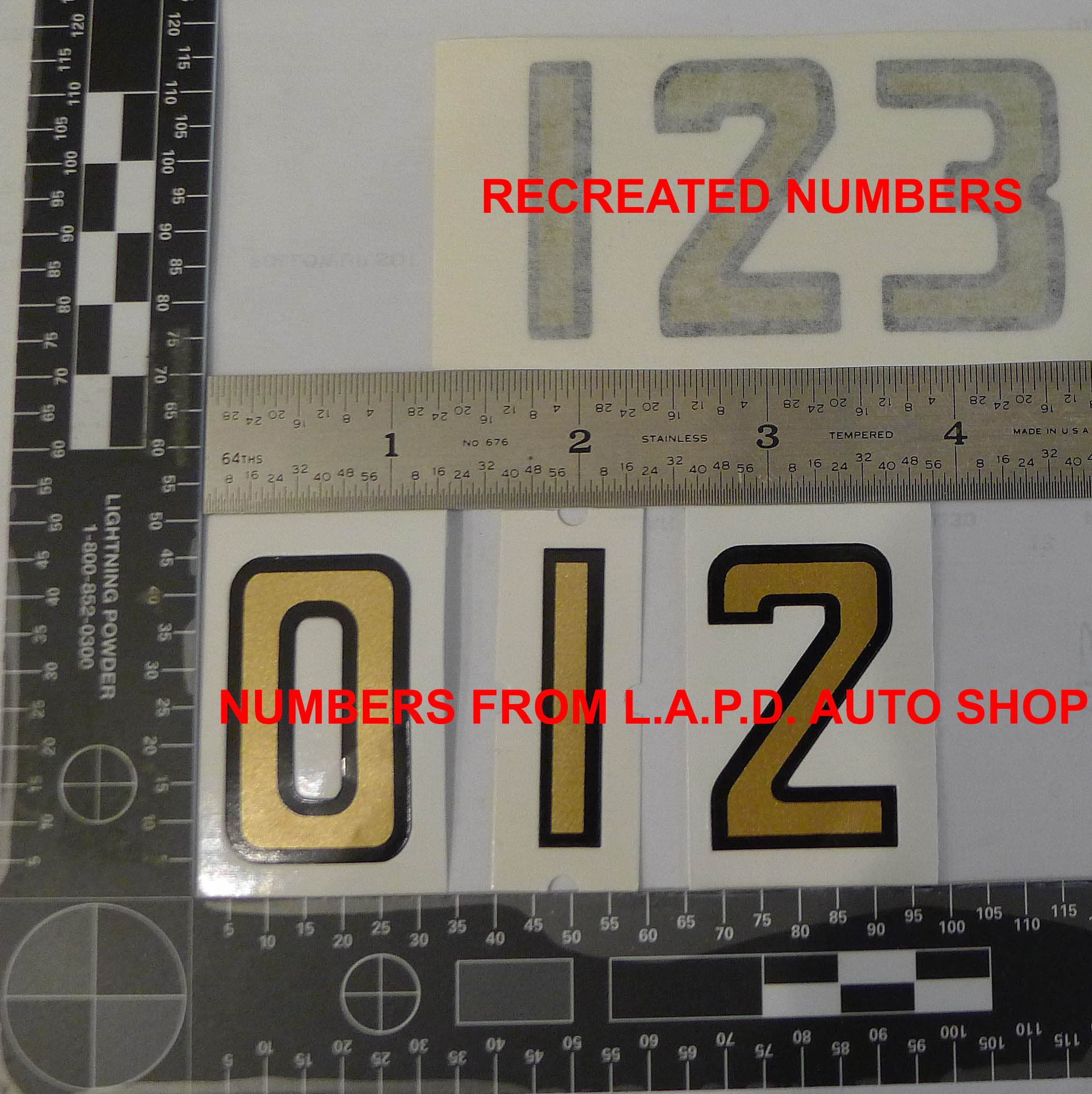 LAPD Shop Number Decals as Seen on ADAM 12 Can Lights, Etc. - Etsy