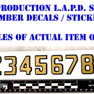 LAPD Shop Number Decals as Seen on ADAM 12 Can Lights, Etc. - Etsy