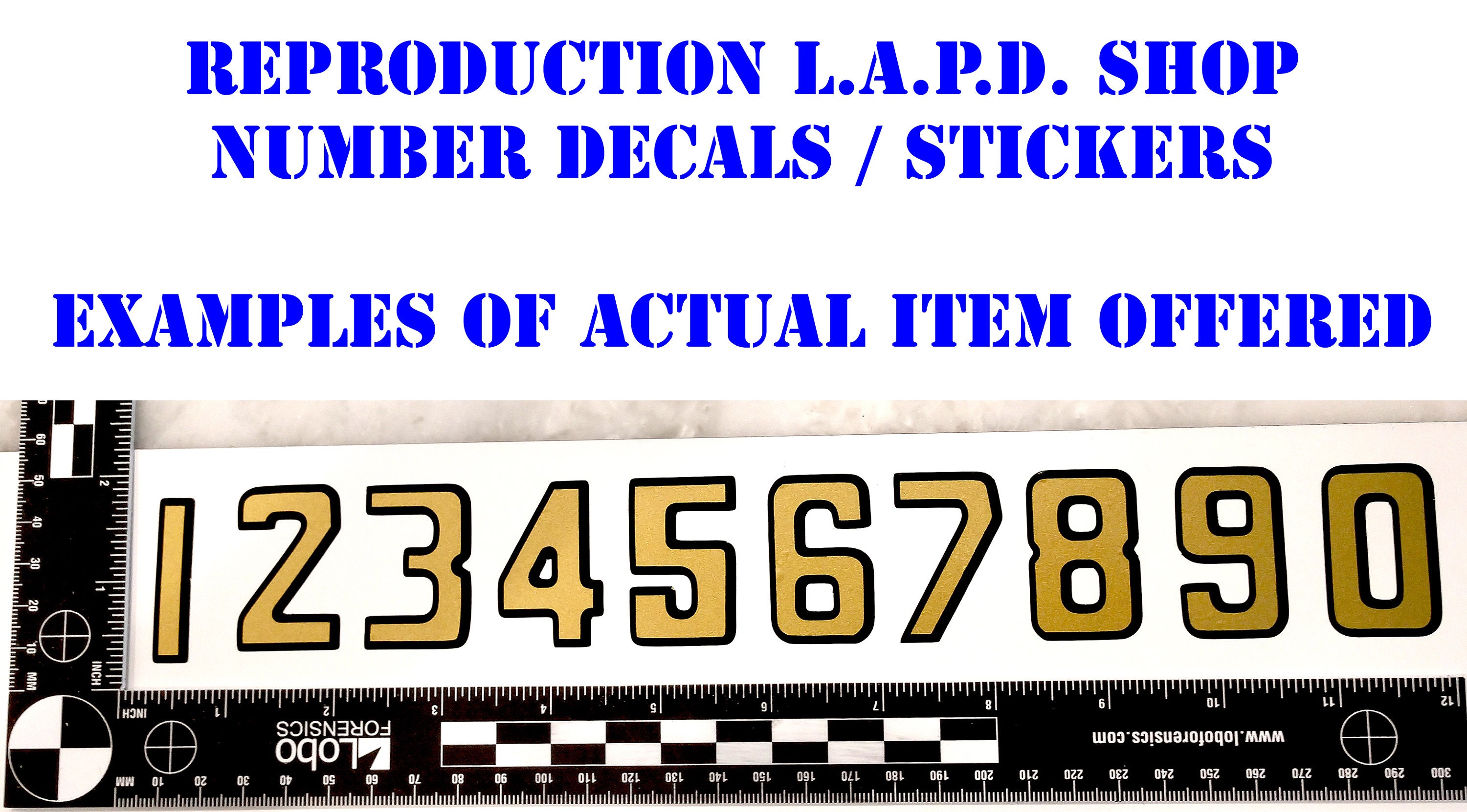 LAPD Shop Number Decals as Seen on ADAM 12 Can Lights, Etc. - Etsy ...