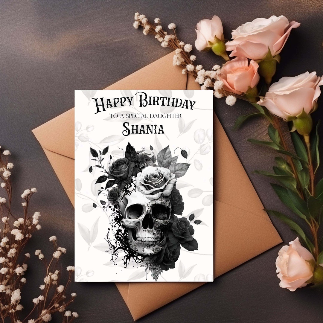 Personalised Gothic Birthday Card, Gothic Greeting Card, Birthday ...