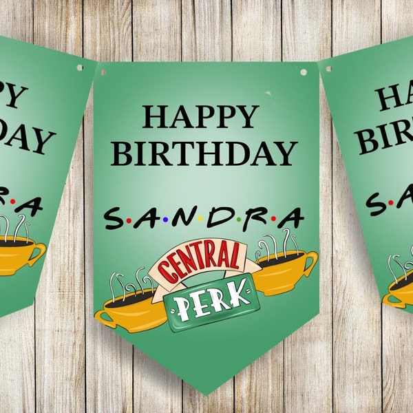 Friends Birthday Banner - Etsy UK