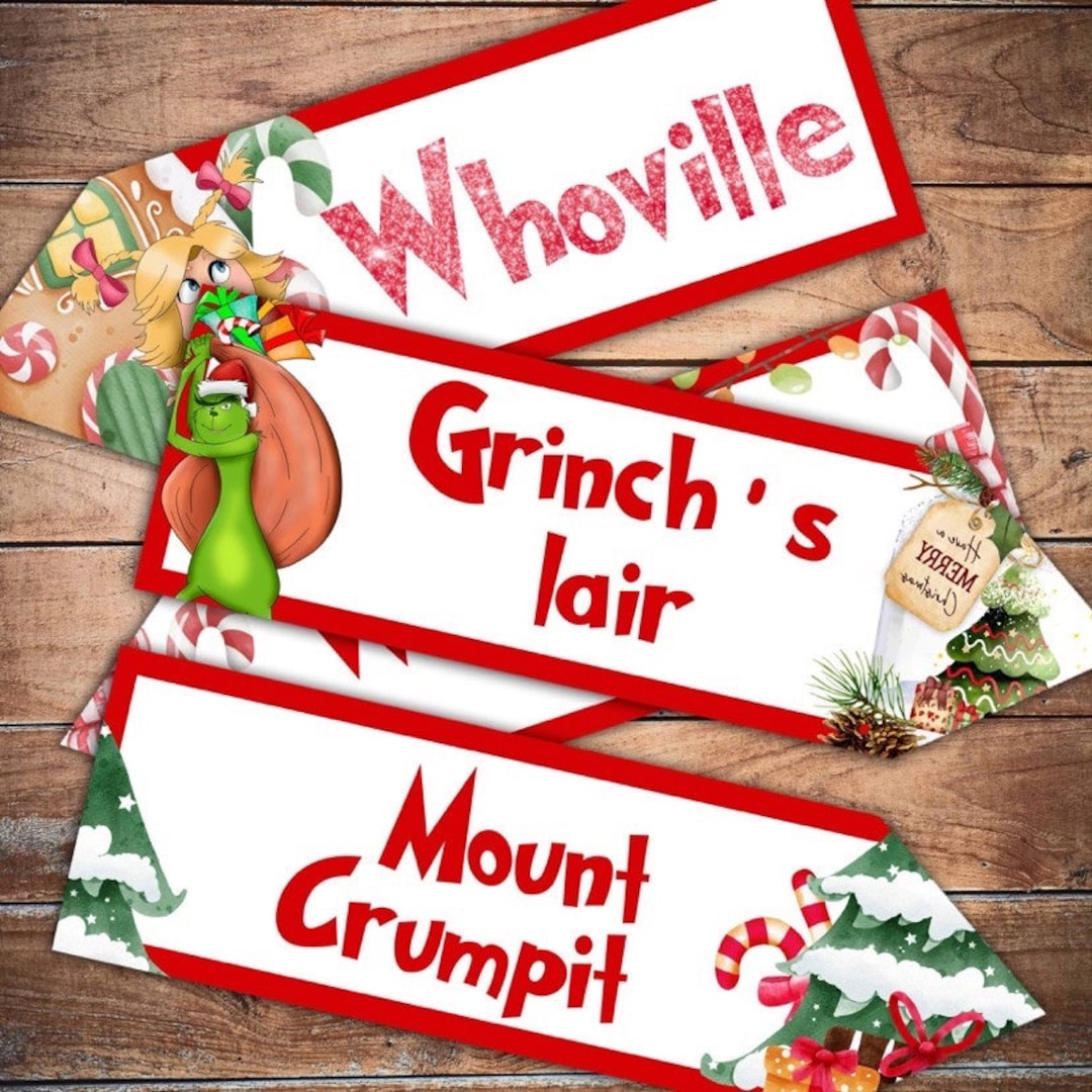 The Grinch Christmas Decoration Grinch Party Arrows - Etsy UK