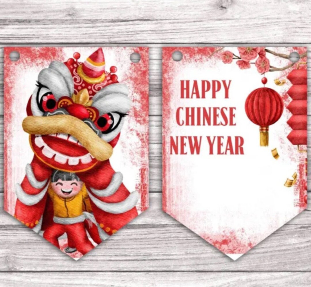 Chinese New Year Bunting, Dragon Bunting , Wall Decorating, Shop ...