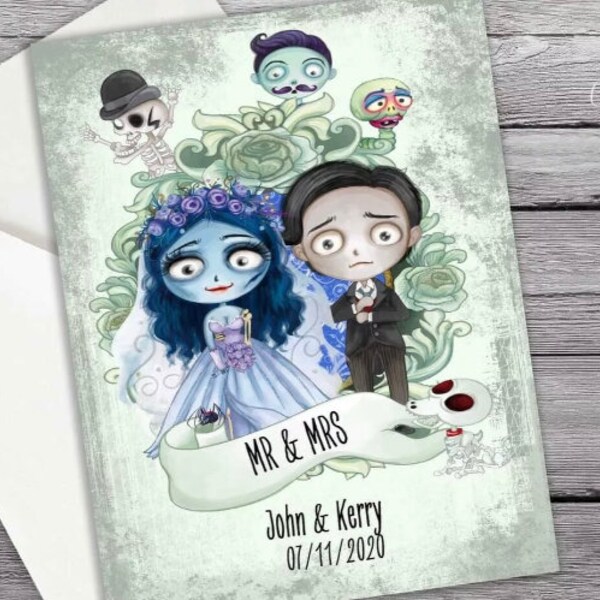 Gothic Wedding Card - Etsy UK