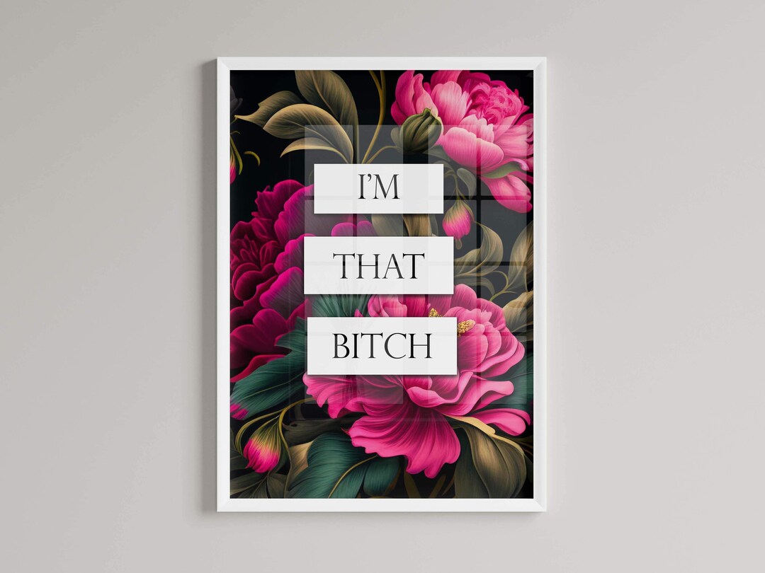 Tropical Flower Print, Rude Posters, Botanical Art, Floral Decor, Vodka ...