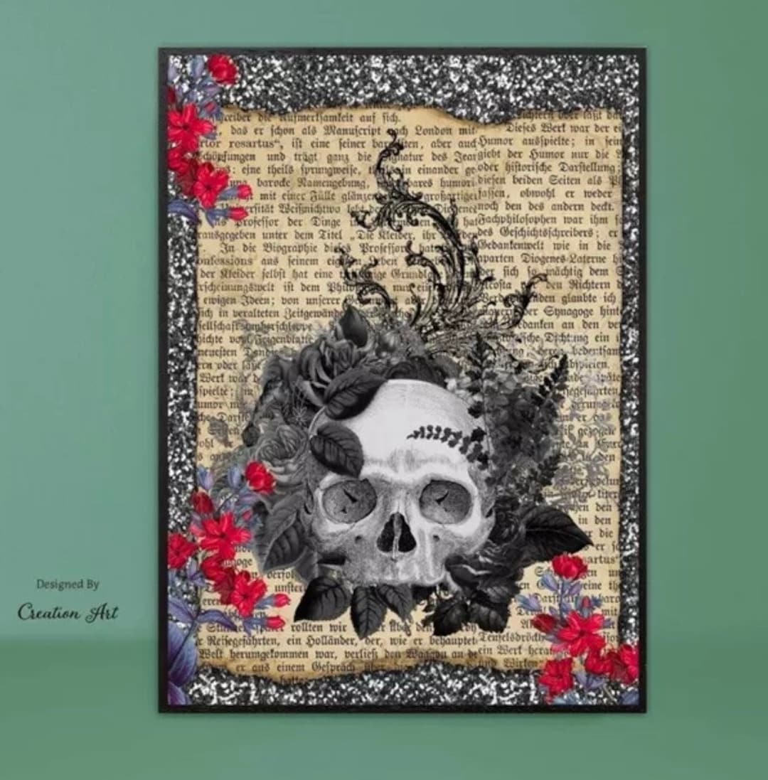 Gothic Skull Prints , Couple Prints , Skull Prints , Goth Prints , Home ...