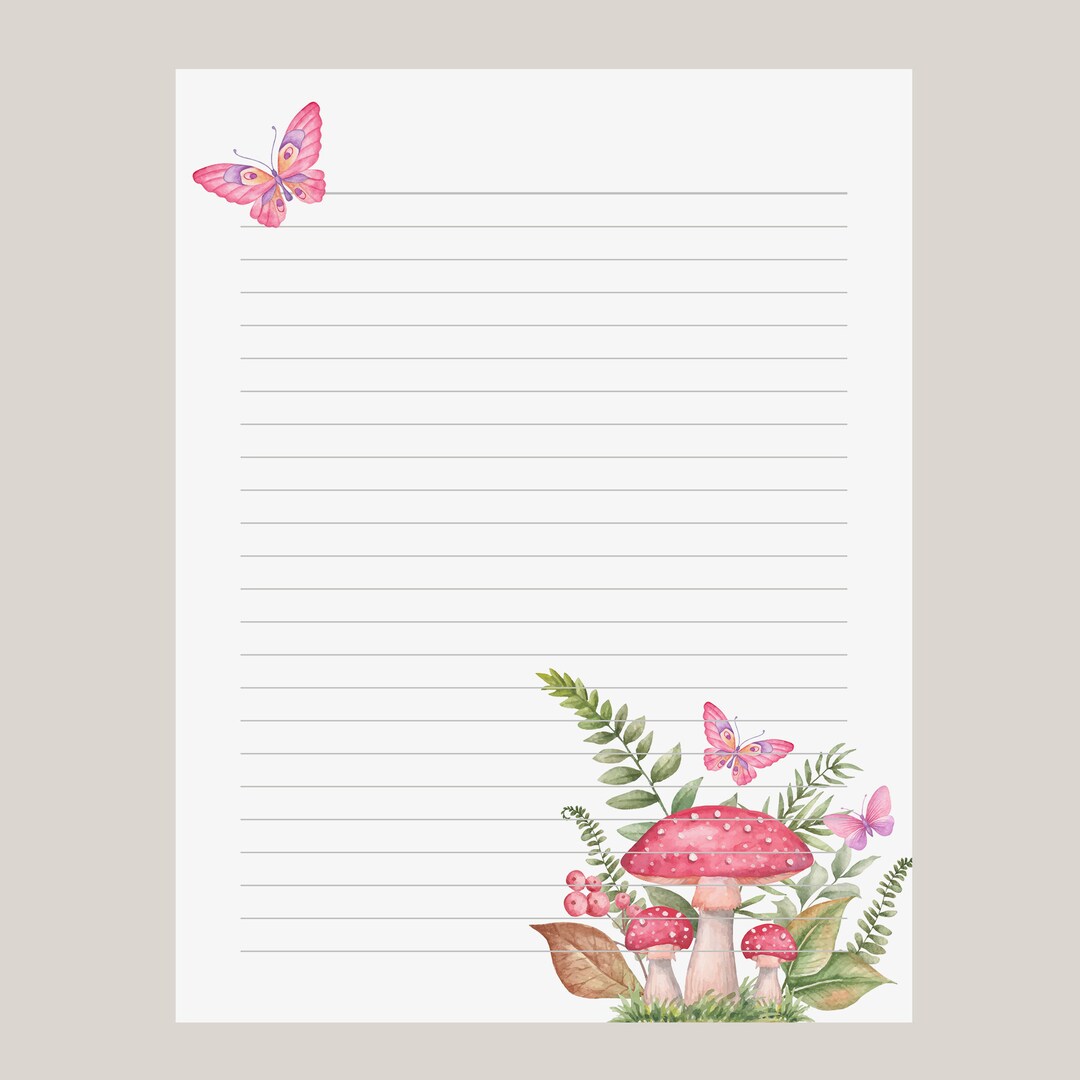 Printable Writing Paper Notes Page Sheets, Printable Stationery, Lined ...