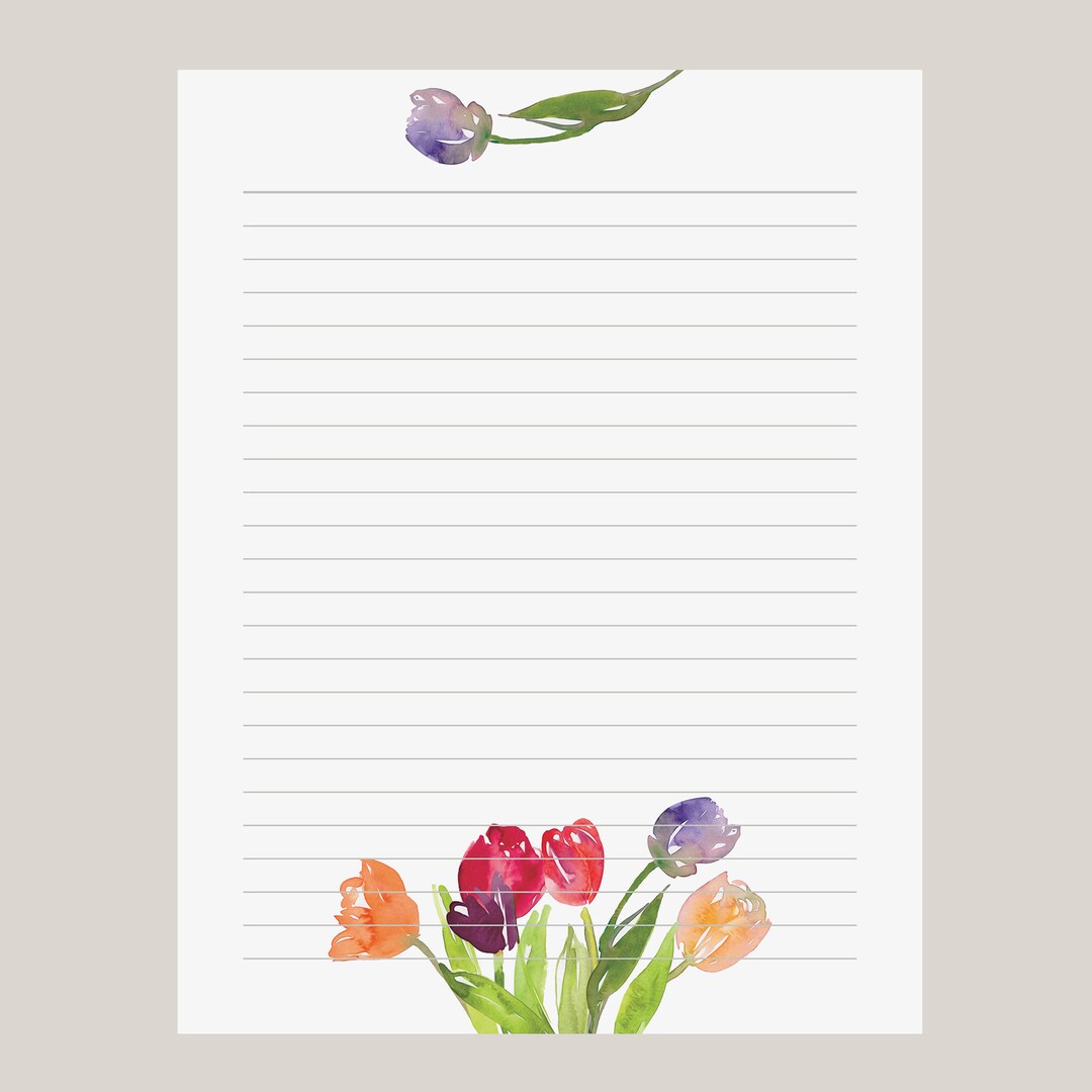 Printable Writing Paper Notes Page Sheets, Printable Stationery, Lined ...