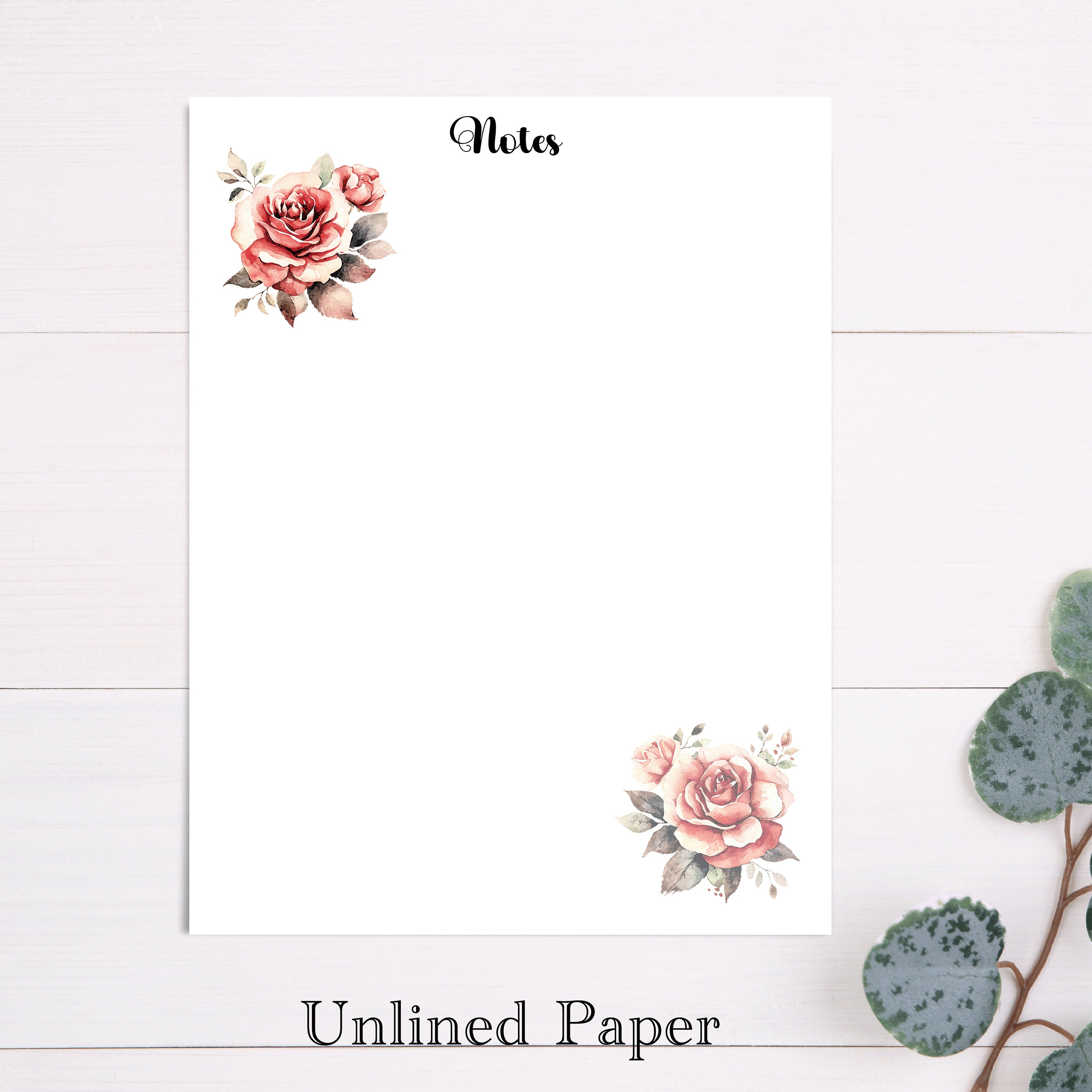 Vintage Roses Printable Stationery, Flowers, Floral Letter Writing ...