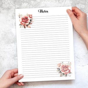 Vintage Roses Printable Stationery, Flowers, Floral Letter Writing ...