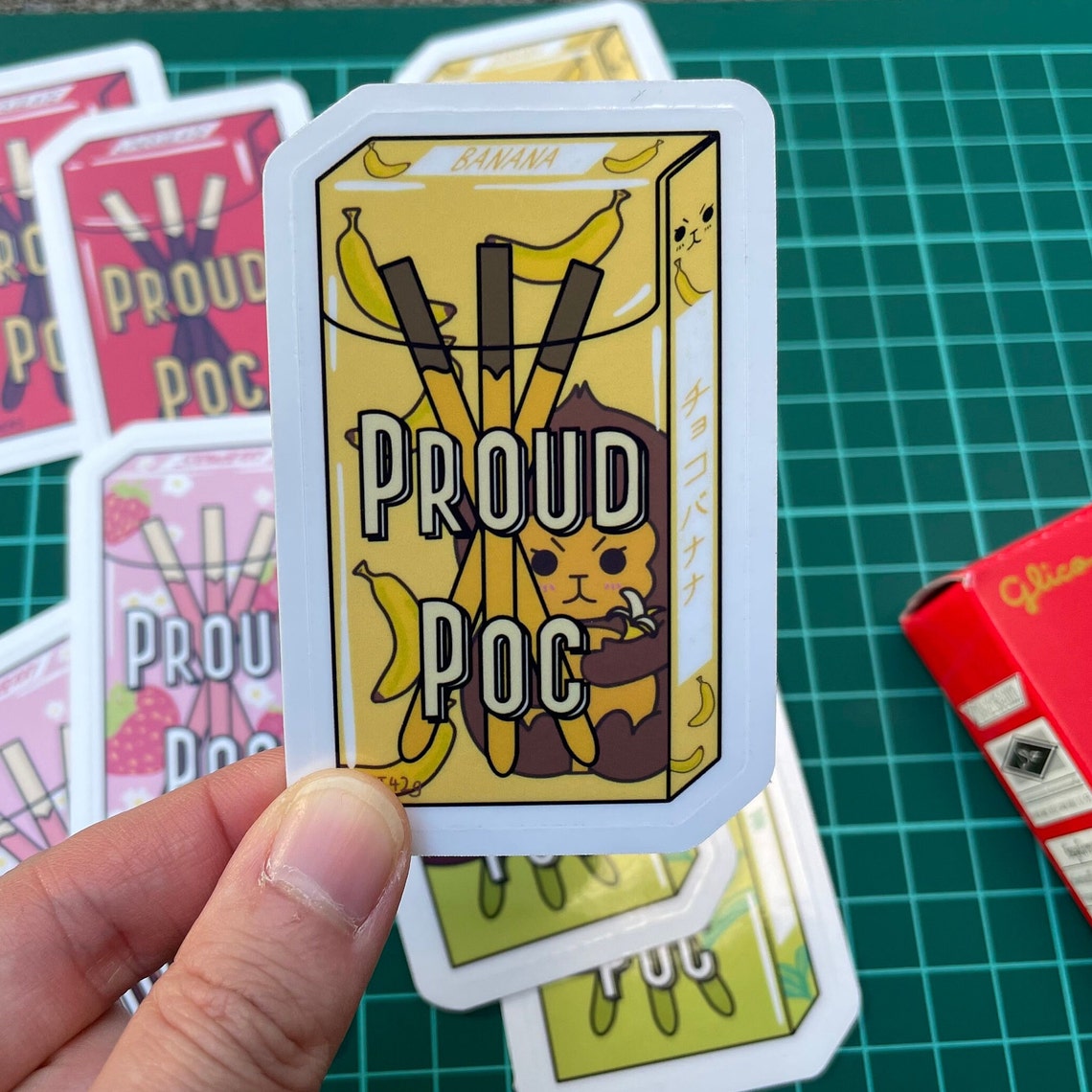 Proud POC Laminated Glossy Vinyl Sticker Chocolate/ | Etsy