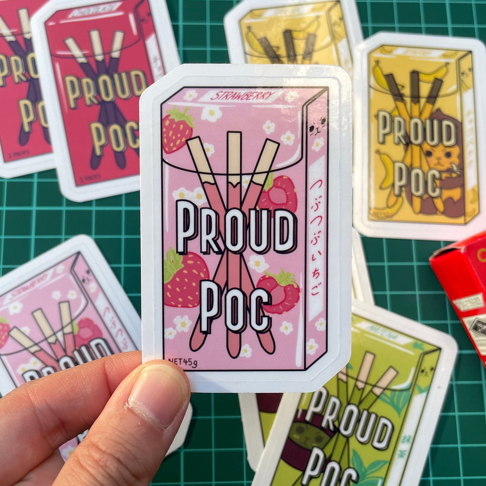 Proud POC Laminated Glossy Vinyl Sticker Chocolate/ - Etsy