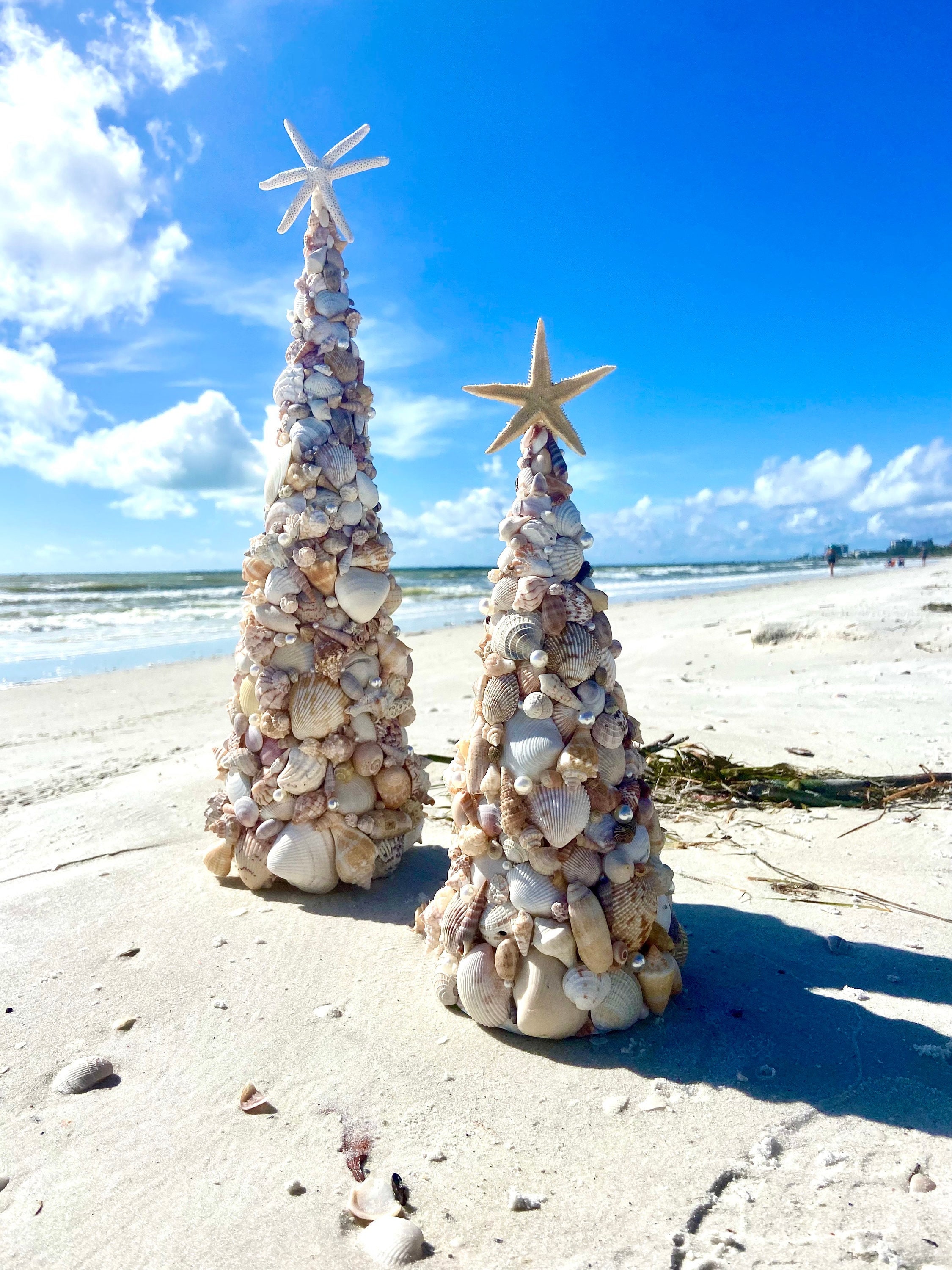 13 Seashell Christmas Tree Handmade Christmas Gifts for Her Christmas Decor Boho Christmas Gift for Mom Beach Christmas Unique Gift Etsy