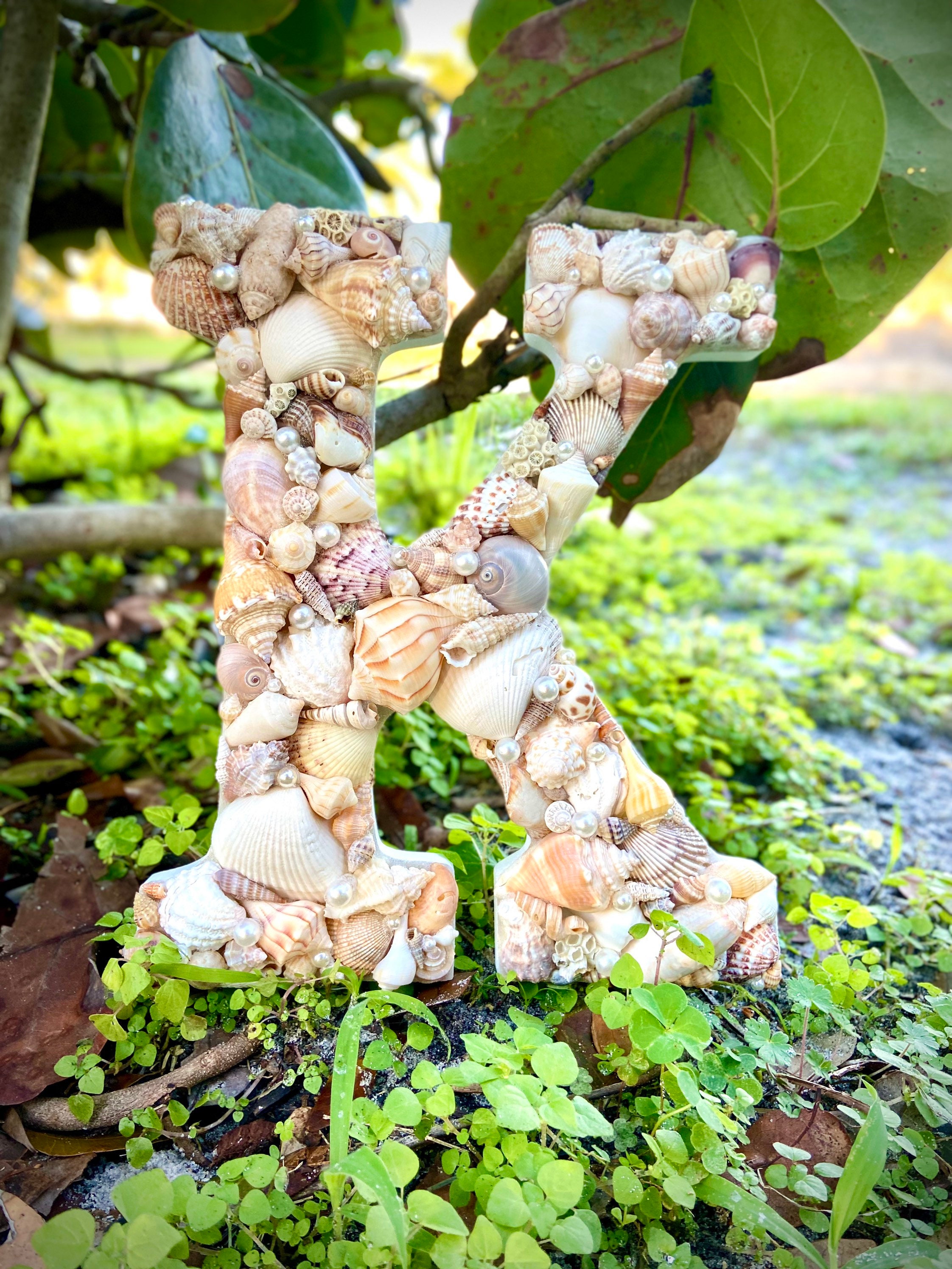 9" Seashell Letter - Nautical Decor, Wedding Decor, Baby Decor, Mermaid ...