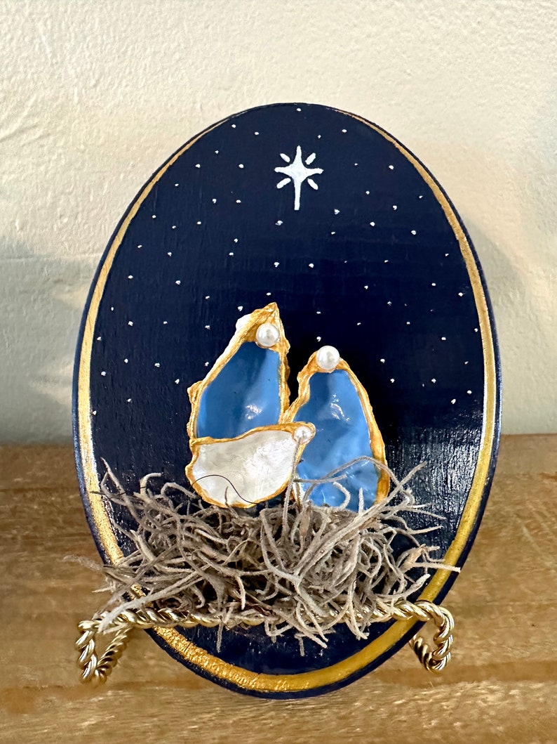 7.5 Seashell Nativity Scene Coastal Decor Beach - Etsy