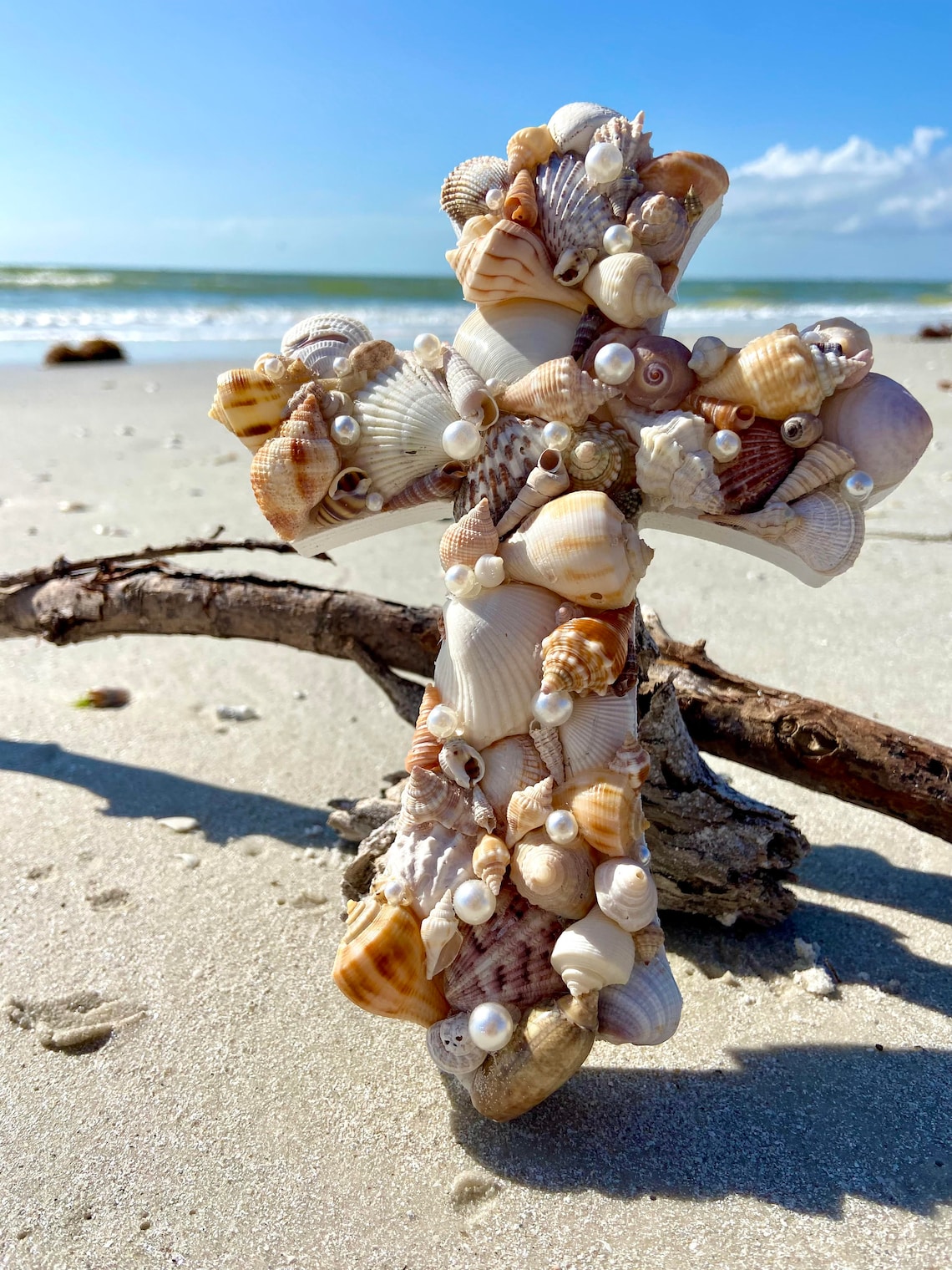 7.5 or 11.5 Seashell Cross Easter Gift Coastal - Etsy