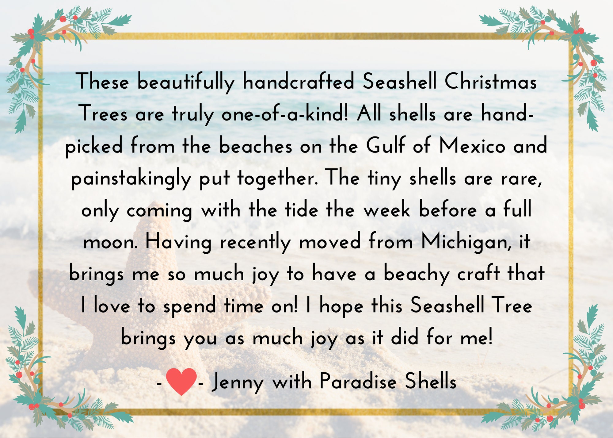 17" Seashell Christmas Tree - Handmade Christmas, Gifts for Her ...