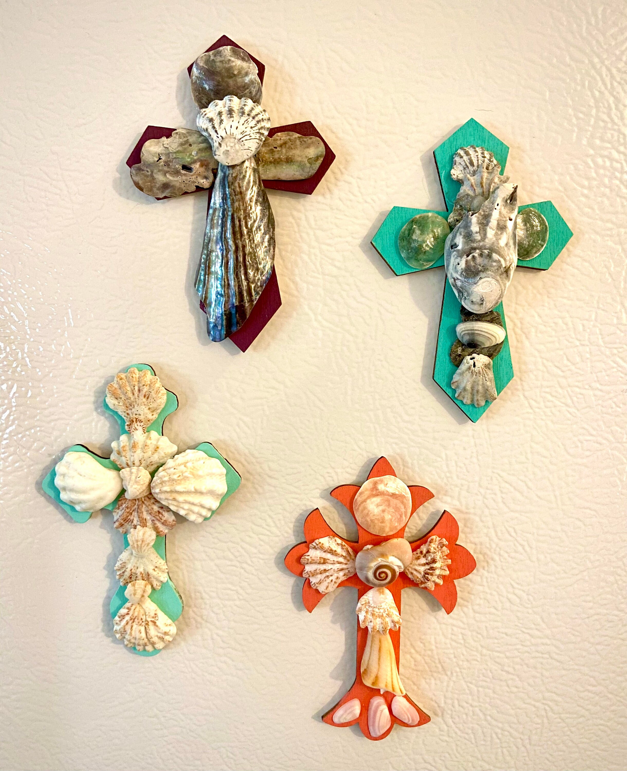 Seashell Cross Magnets Handmade Gifts Gifts for Christians - Etsy